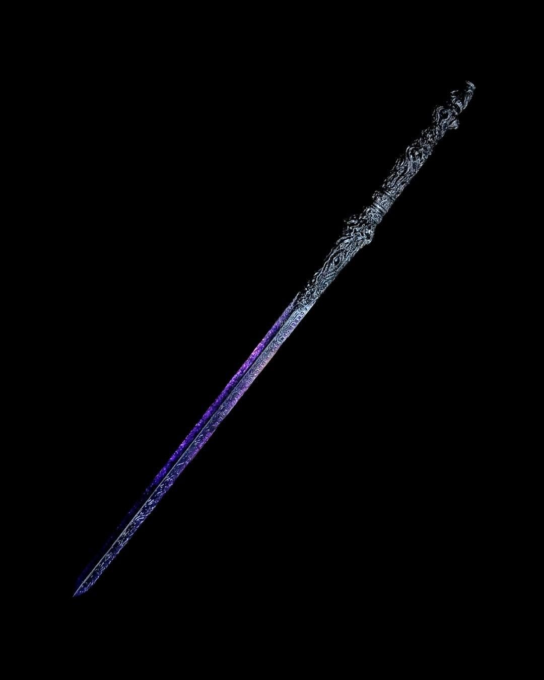 Handcrafted Violet Epoxy Resin Sword – Oculus Tenebris | Dark Fantasy ...