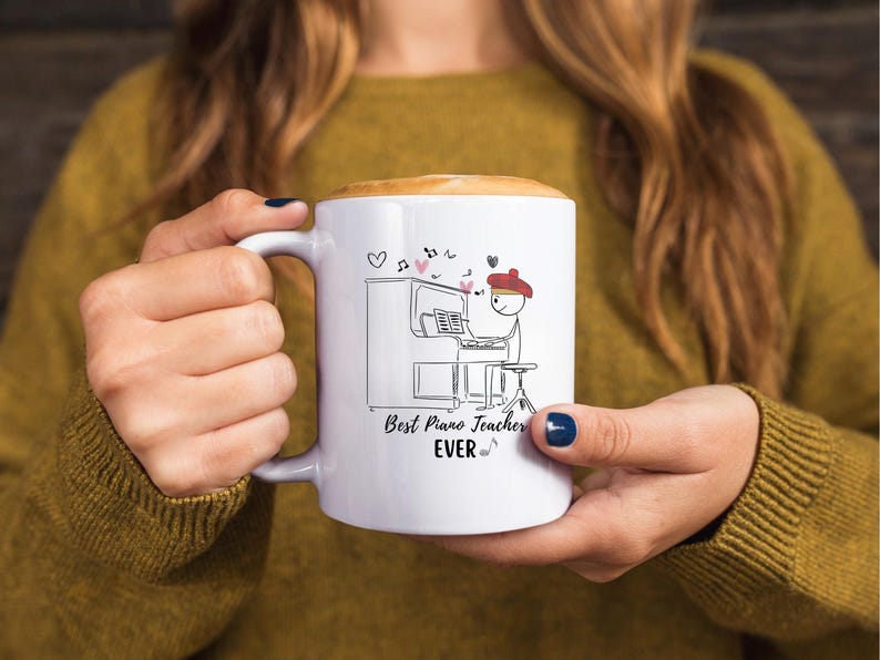 Personalized Piano Teacher Mug, Best Music Instructor Gift, Custom ...