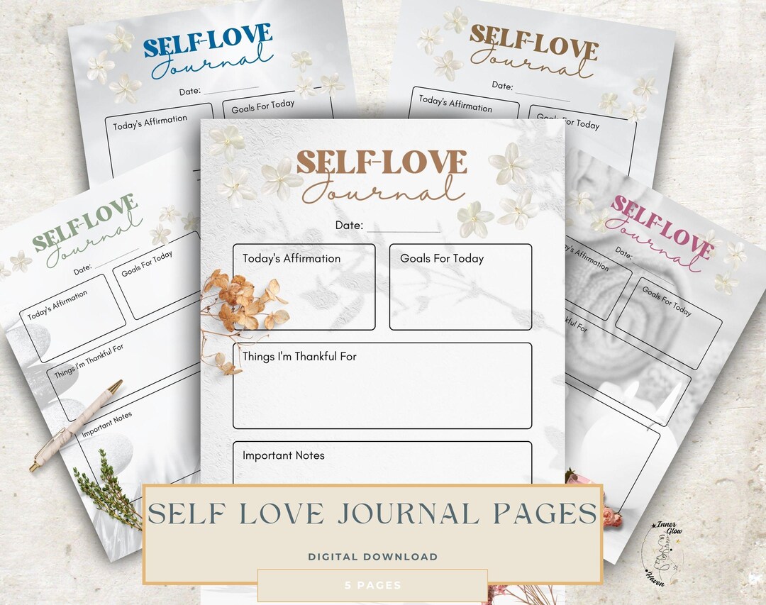 Self Love Reminder Worksheets, Daily Therapy Sheets, Mindful Habit ...