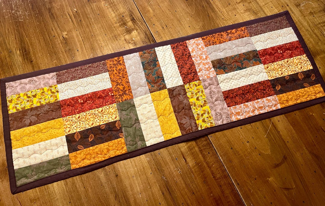 Quilted Fall Table Runner / Wall Hanging, 12” X 36” - Etsy