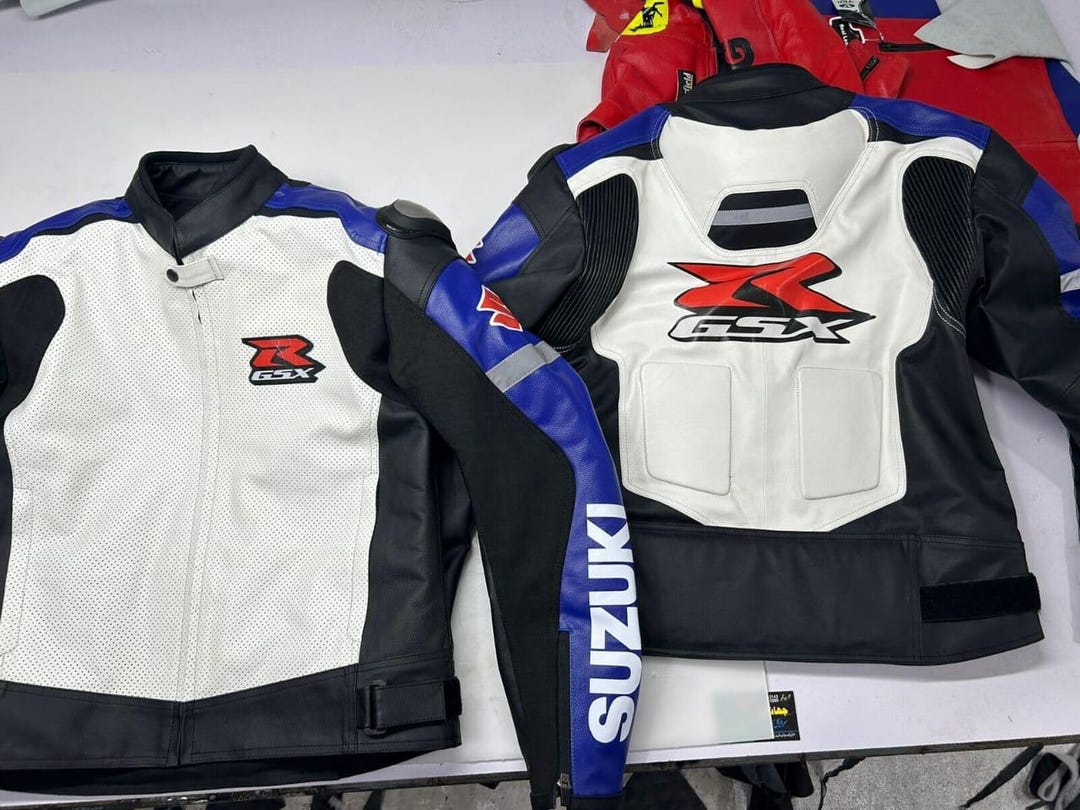 Suzuki GSXR Jacket, Suzuki GSXR Original Cowhide Leather Jacket, Suzuki ...