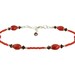 Candy Red Ladybug Beaded Bracelet, Ladybug Anklet, Red Anklet, Custom ...