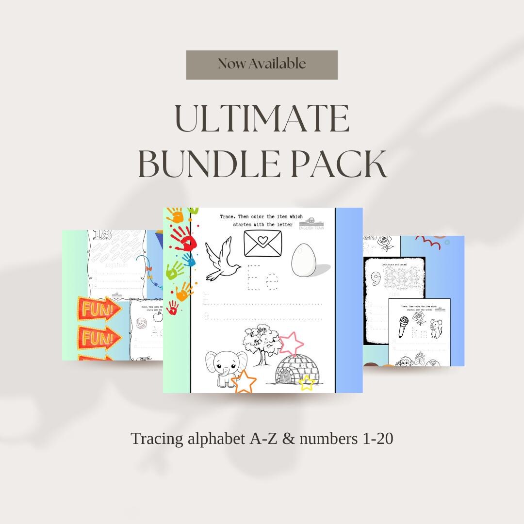 Alphabet & Numbers Tracing Bundle | Printable Early Learning Worksheets ...