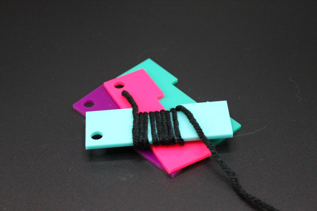Simple Neon Wraps per Inch Yarn Measuring Tool - Crochet Knitting ...
