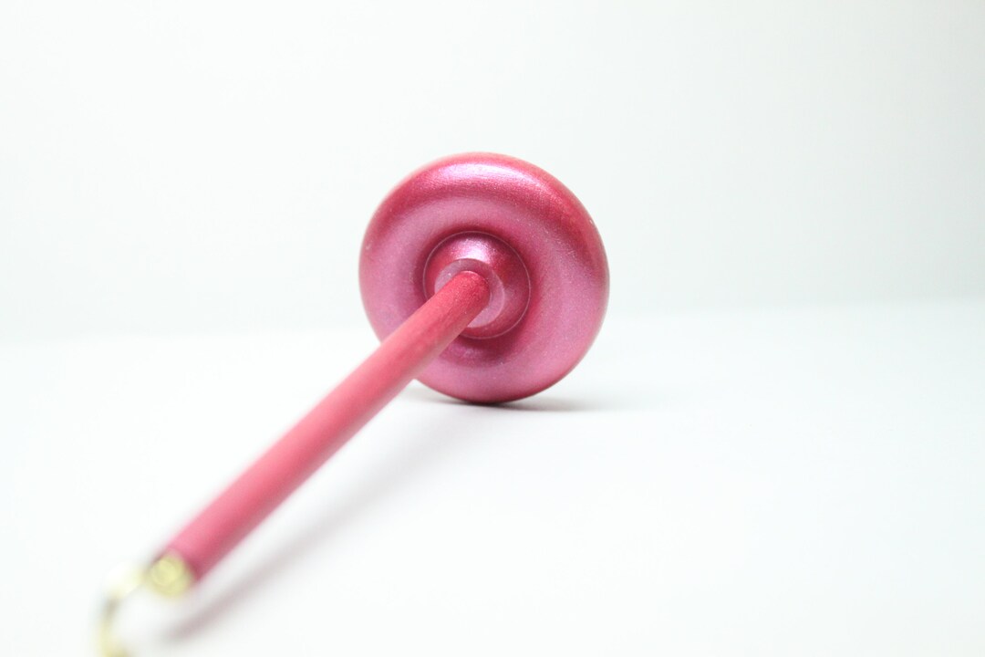 Pearl Rose Mini Top or Bottom Whorl Drop Spindle - on the Go Spinning ...