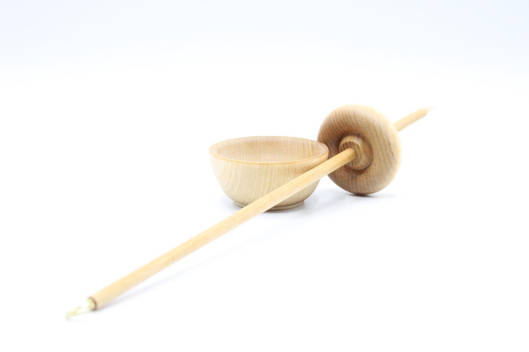Supported Lace Weight Spinning Drop Spindle and Bowl Set - Learn to ...