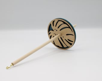 Breakfast Blue Wood Acrylic Top or Bottom Whorl Drop Spindle - Beginner Friendly or Advanced ...
