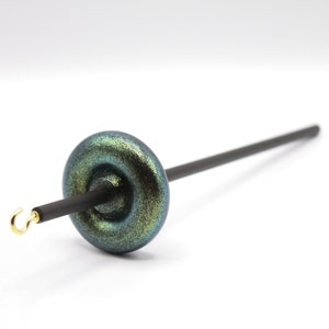 Emerald Dragon Sparkle Drop Spindle - Blue Green Gold Shifting Colors ...