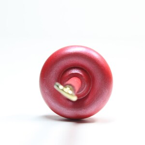 Pearl Red Mini Drop Spindle - on the Go Spinning - Top and Bottom Whorl ...