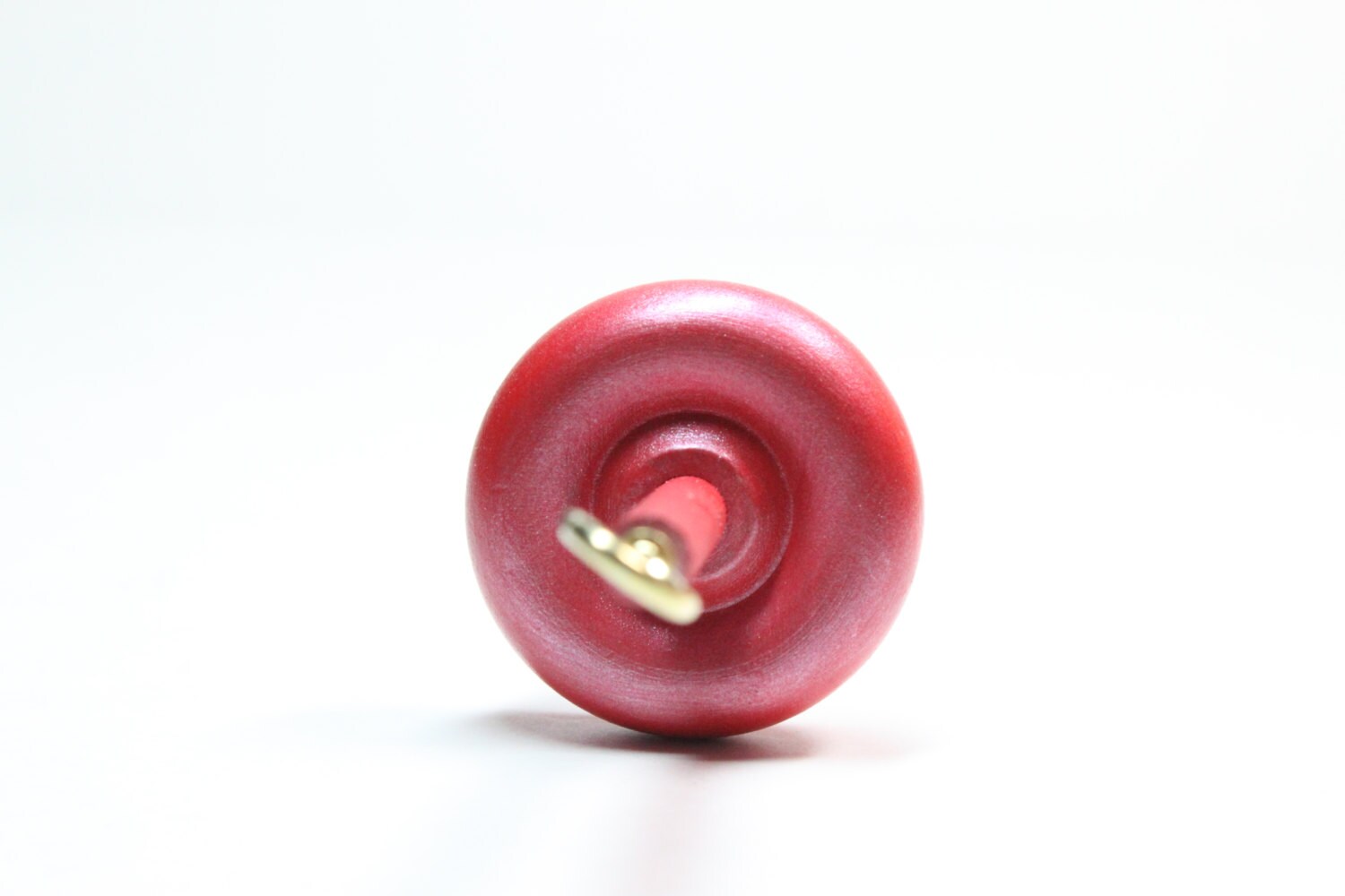 Pearl Red Mini Drop Spindle - on the Go Spinning - Top and Bottom Whorl ...