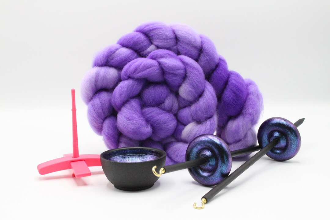Ultimate Beginner Pink & Electric Night Drop Spindle Kit - Midi Size ...