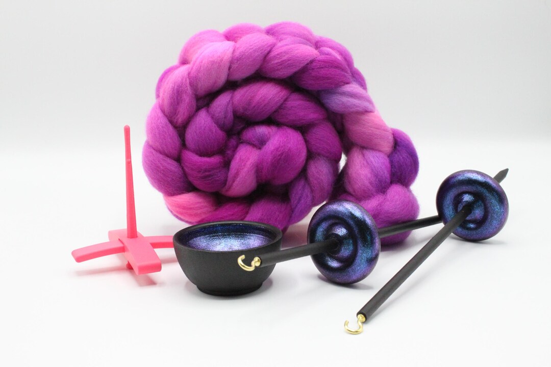 Ultimate Beginner Pink & Electric Night Drop Spindle Kit - Midi Size ...