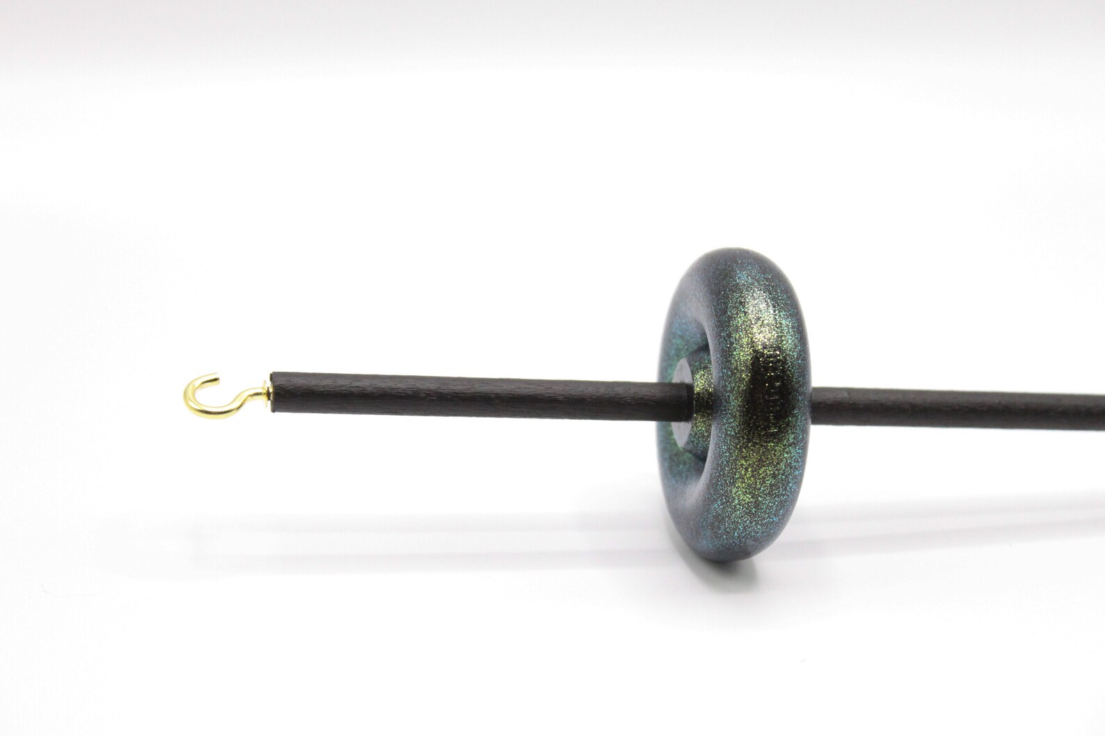 Emerald Dragon Sparkle Drop Spindle - Blue Green Gold Shifting Colors ...