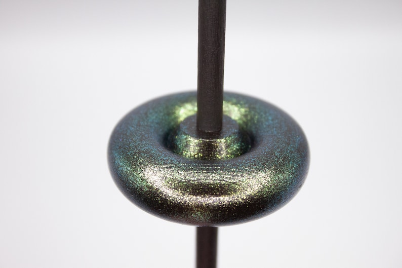 Emerald Dragon Sparkle Drop Spindle - Blue Green Gold Shifting Colors ...