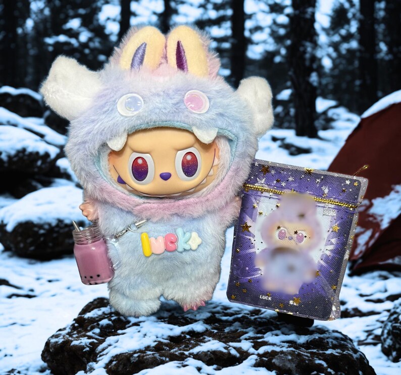 Authentic Plush Monster Luck: OOAK Handmade Purple Gems, Card Pouch ...