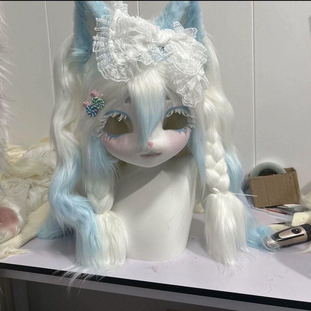 Handmade Kemono Fursuit Head – Anime Cosplay Mask, Customizable - Etsy