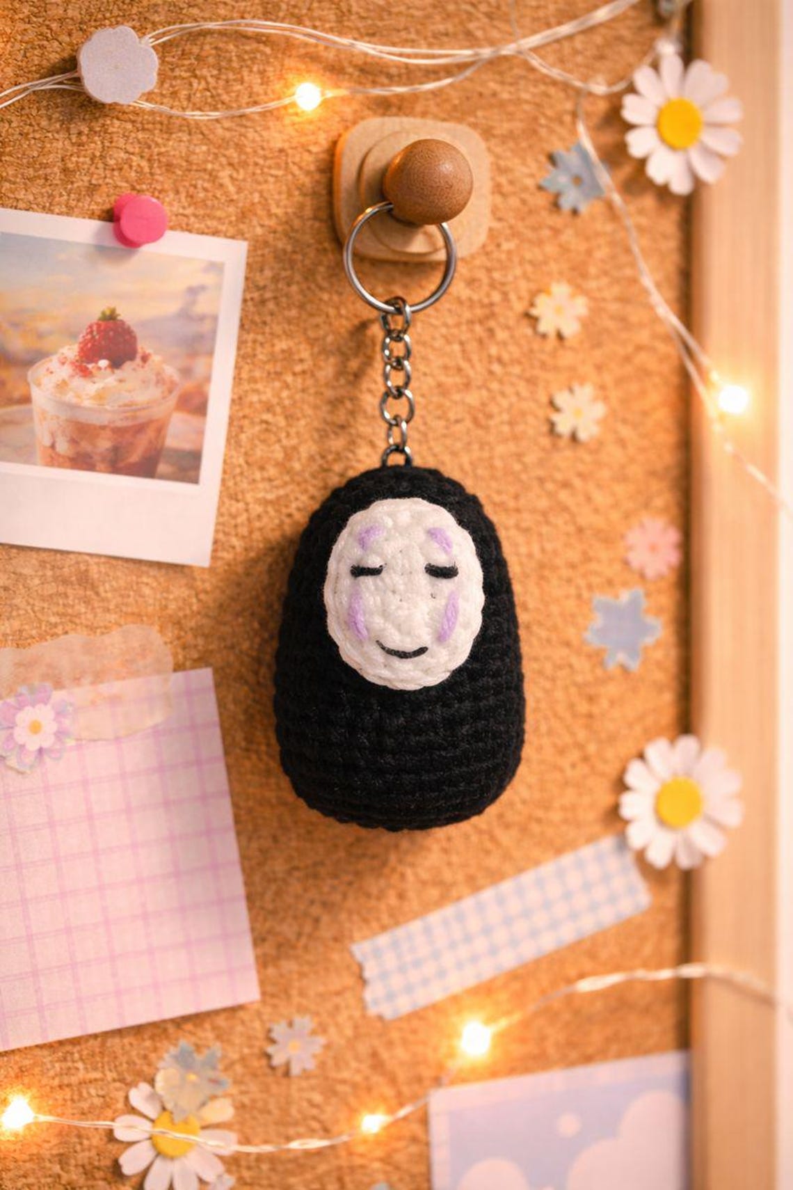 Cute No-face Crochet Keychain | Ghibli Inspired Handmade Amigurumi ...