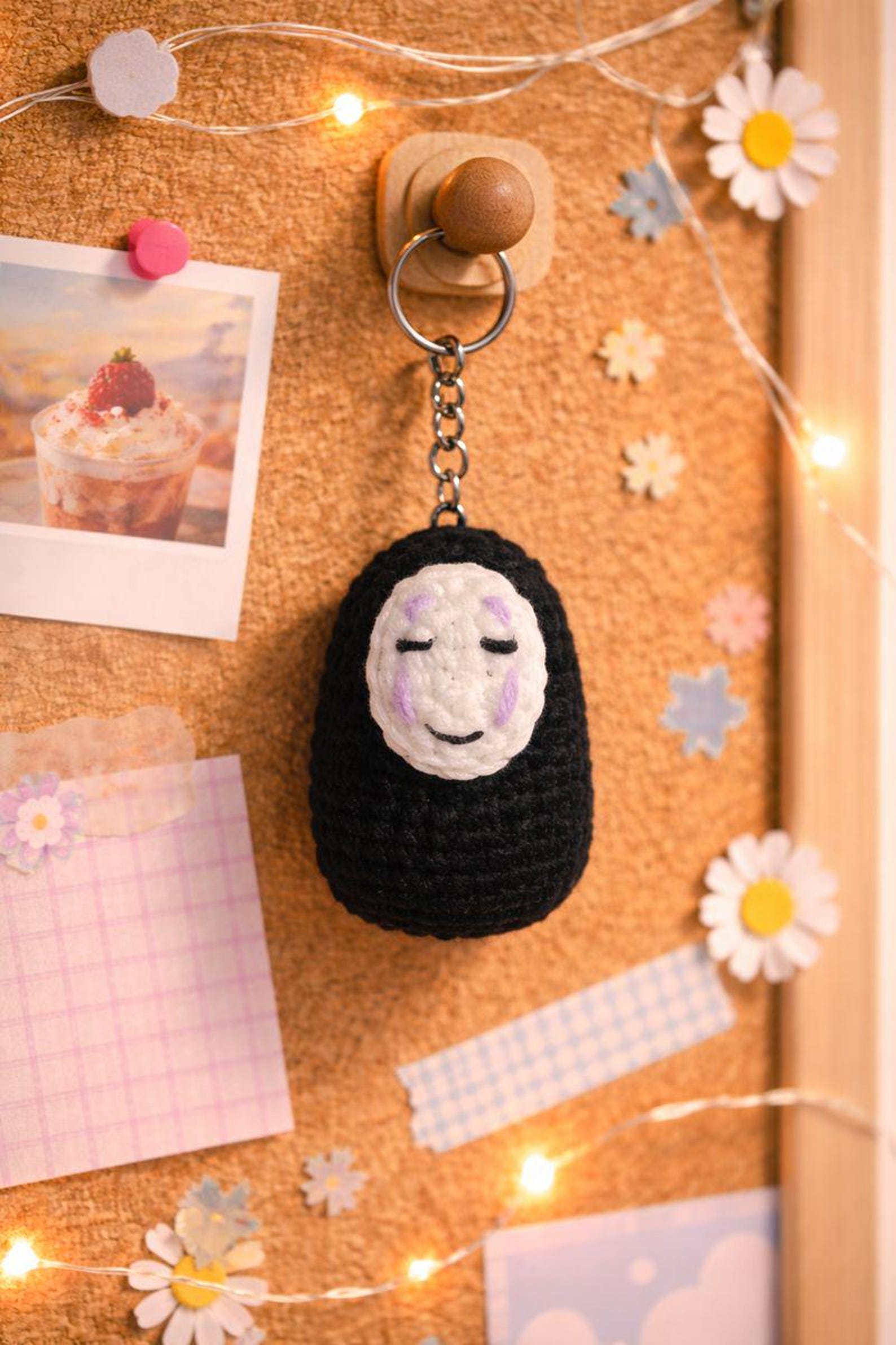 Cute No-face Crochet Keychain | Ghibli Inspired Handmade Amigurumi ...