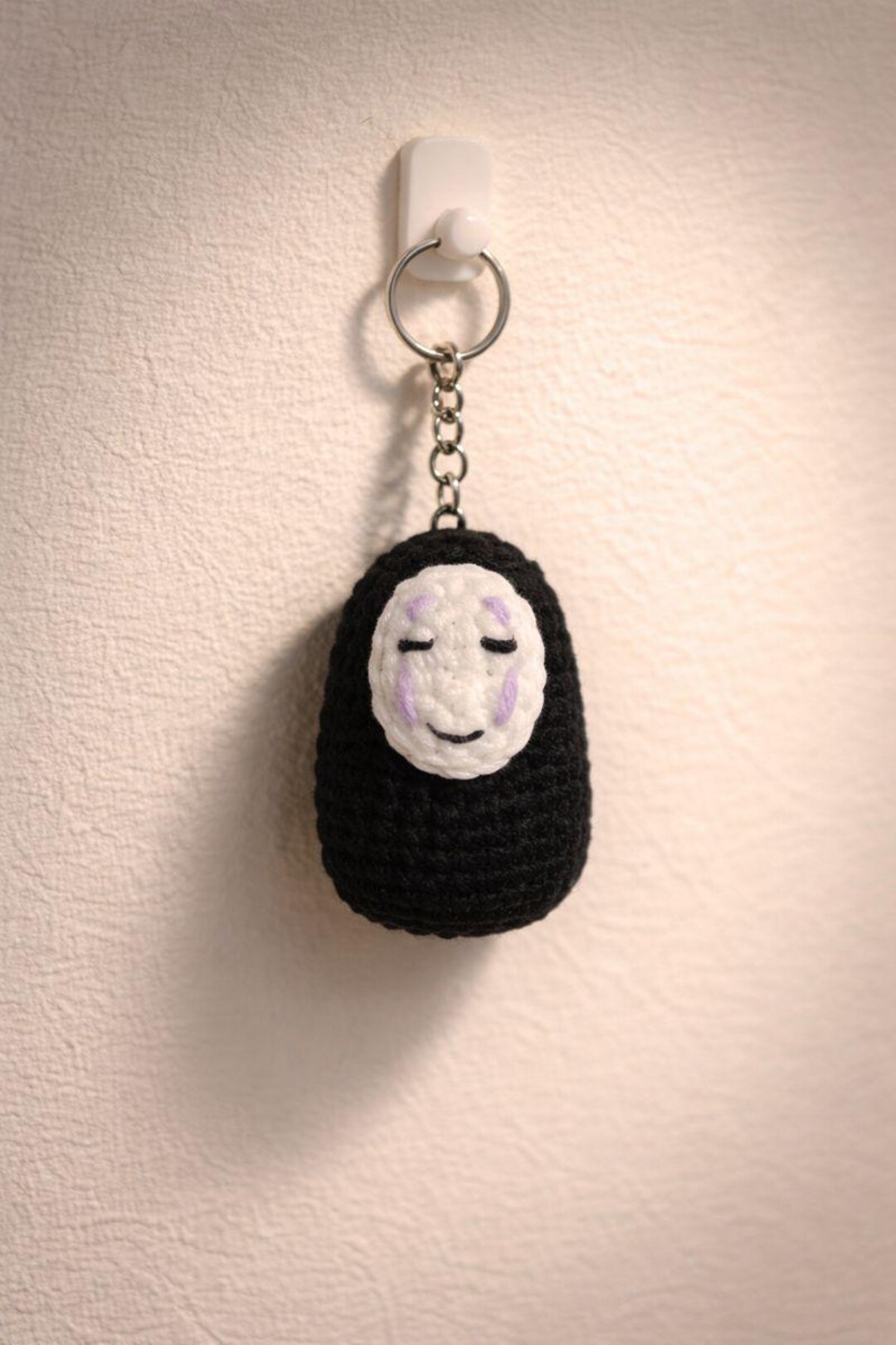 Cute No-face Crochet Keychain | Ghibli Inspired Handmade Amigurumi ...