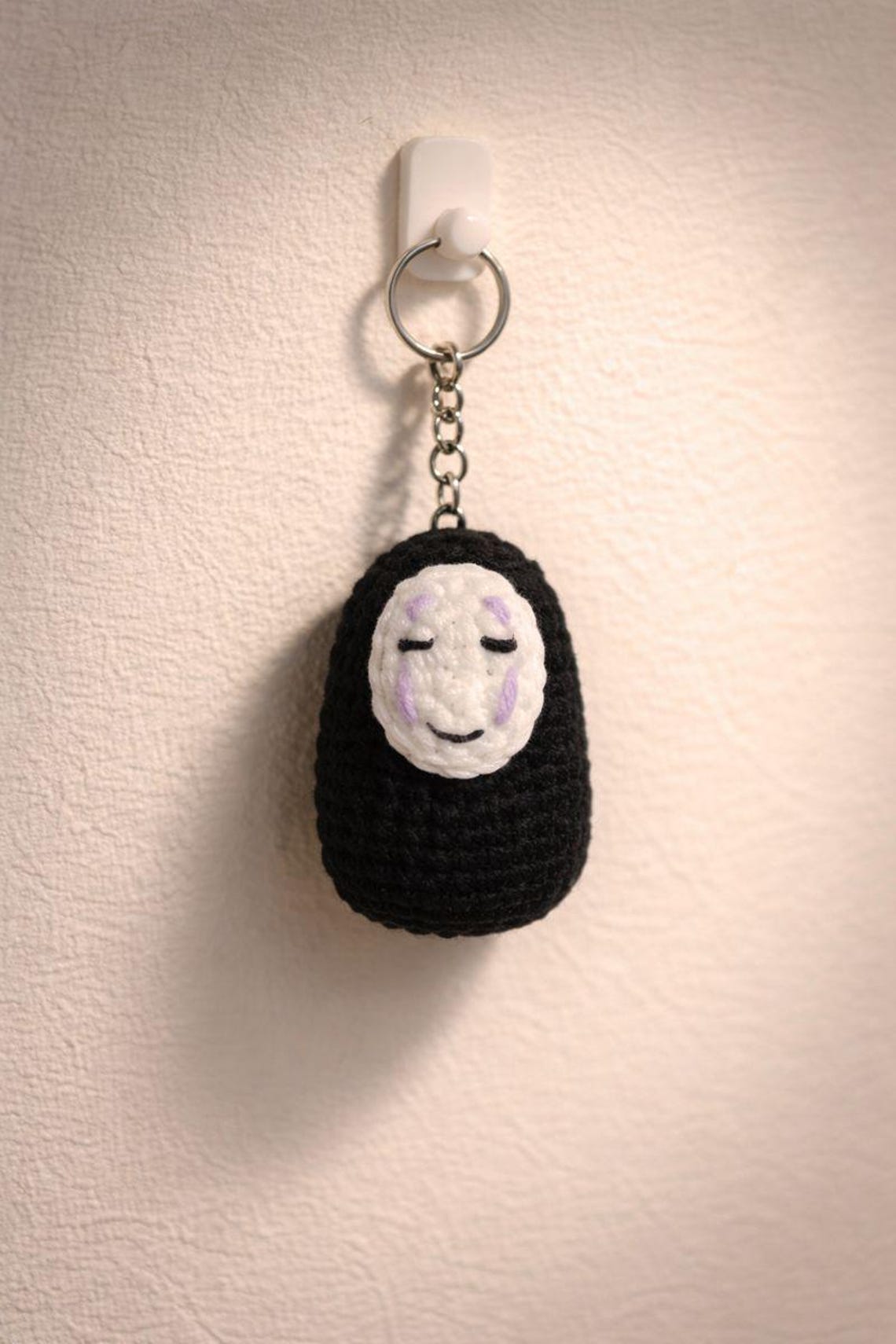 Cute No-face Crochet Keychain | Ghibli Inspired Handmade Amigurumi ...