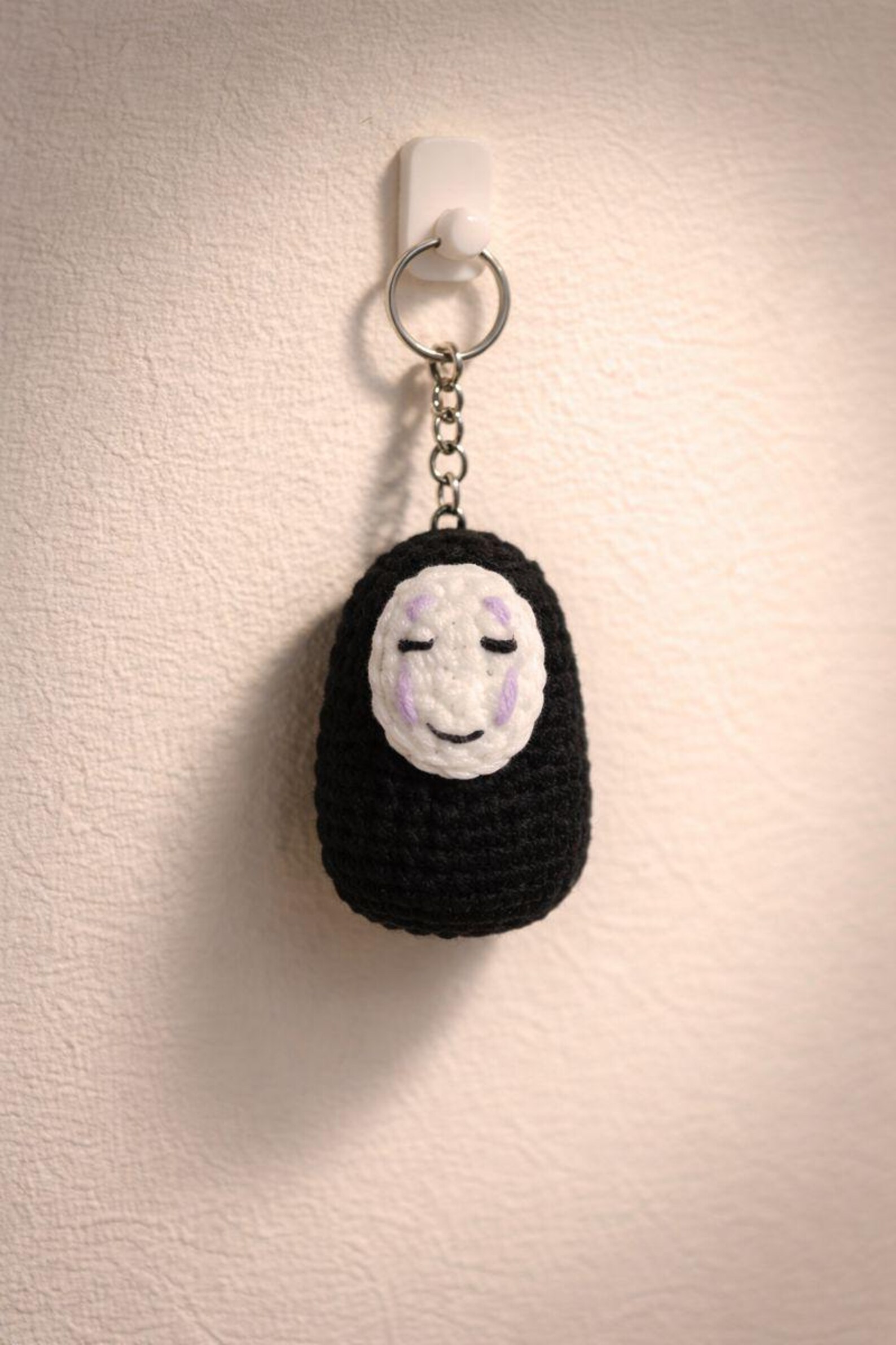 Cute No-face Crochet Keychain | Ghibli Inspired Handmade Amigurumi ...
