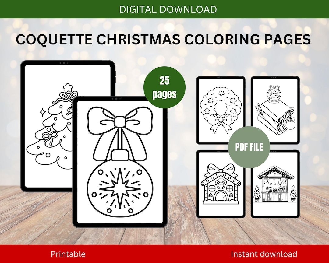 25 Coquette Christmas Coloring Pages Christmas Family Activities ...