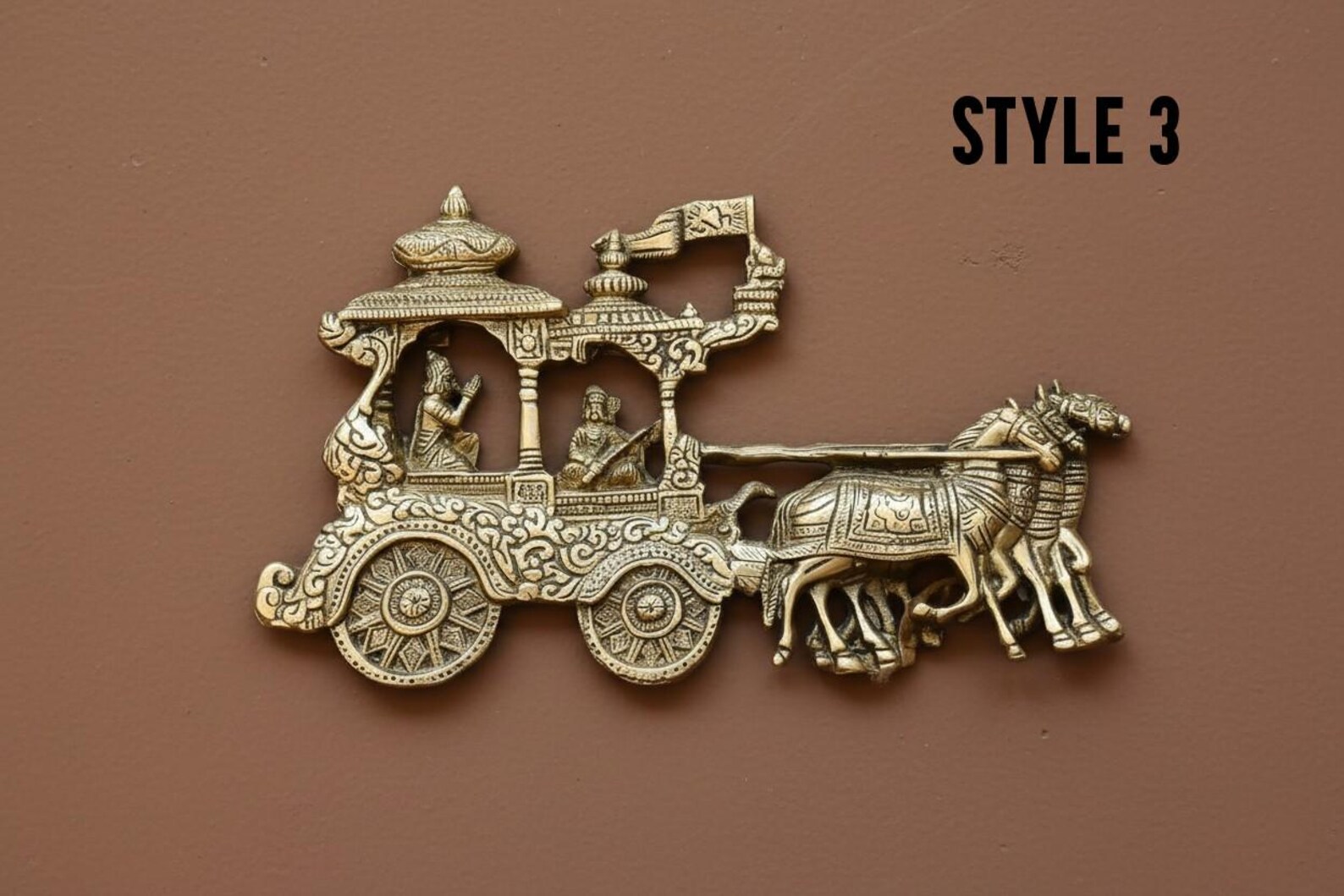 Brass Chariot Statue – Surya Rath / Arjun Rath Handcrafted Temple ...