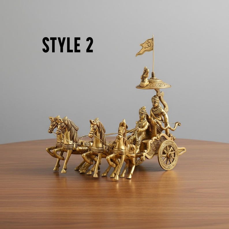 Brass Chariot Statue – Surya Rath / Arjun Rath Handcrafted Temple ...
