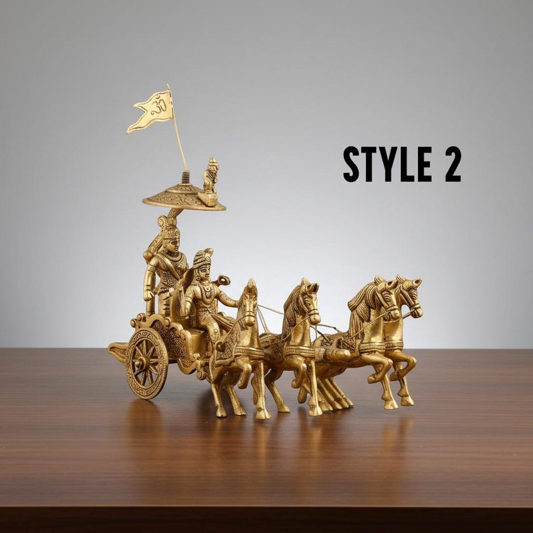 Brass Chariot Statue – Surya Rath / Arjun Rath Handcrafted Temple ...