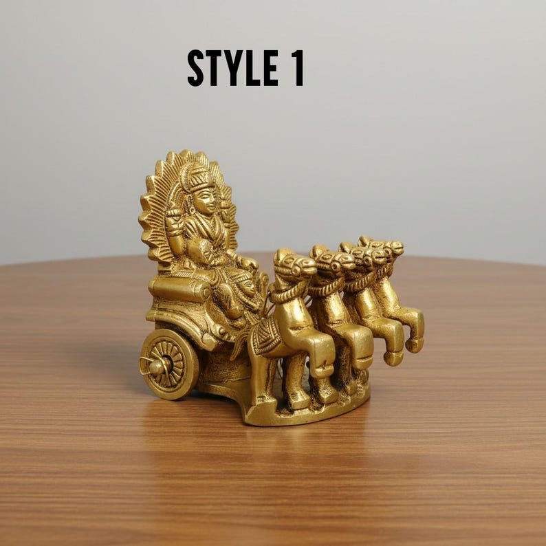 Brass Chariot Statue – Surya Rath / Arjun Rath Handcrafted Temple ...