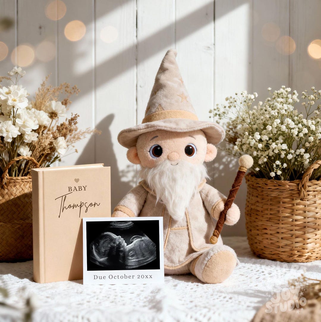Wizard Pregnancy Announcement: Gender Neutral Social Media Template ...
