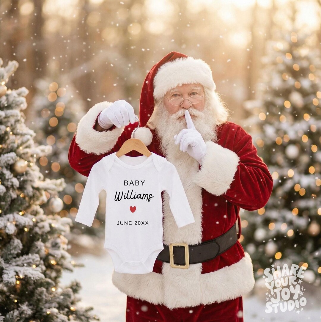 Christmas Santa Baby Reveal | Gender Neutral Announcement (digital ...
