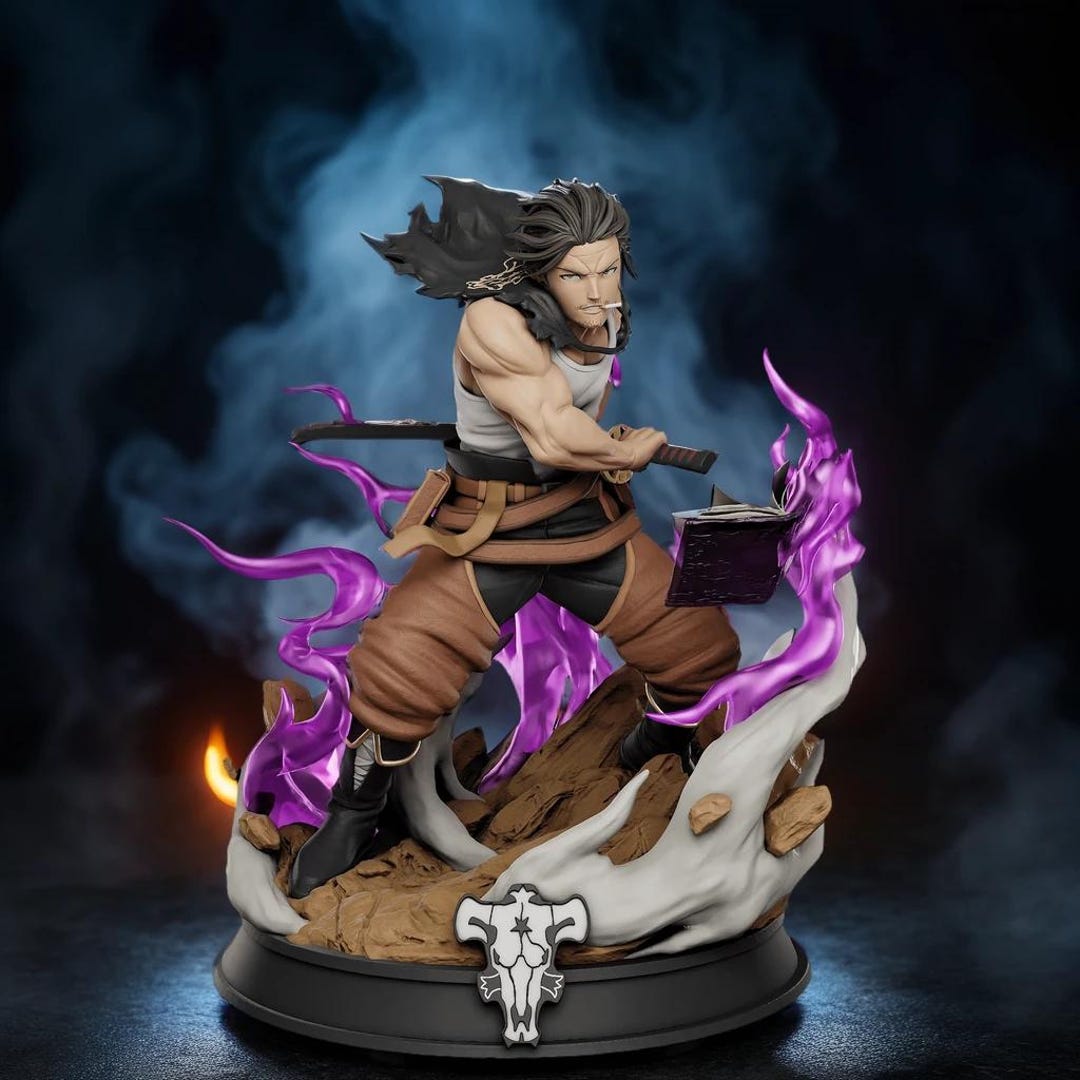 Yami Sukehiro 1/6 Scale Statue STL – Black Clover Anime 3D Print Model ...