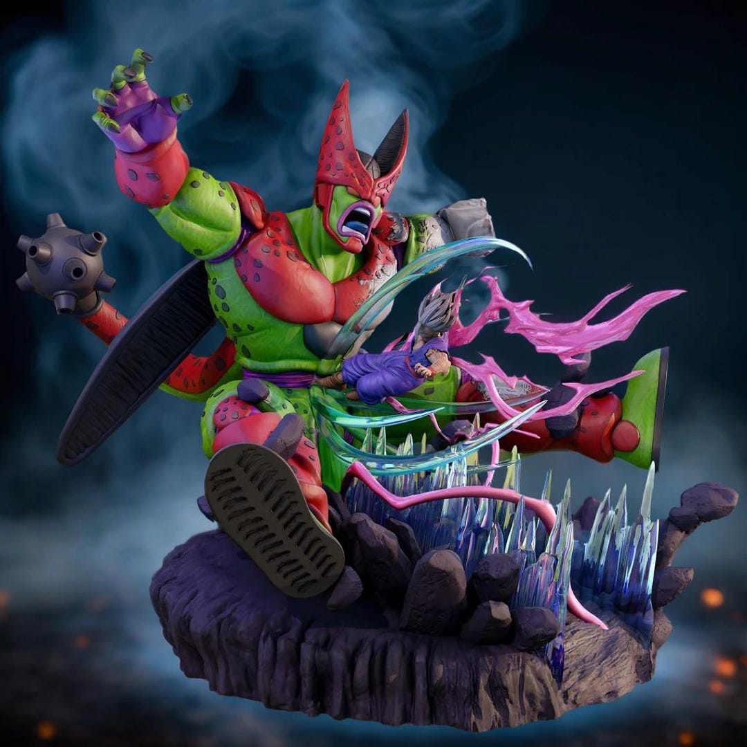 Bio Titan Vs Spirit Warrior Diorama STL | Epic Battle 3D Print Files ...
