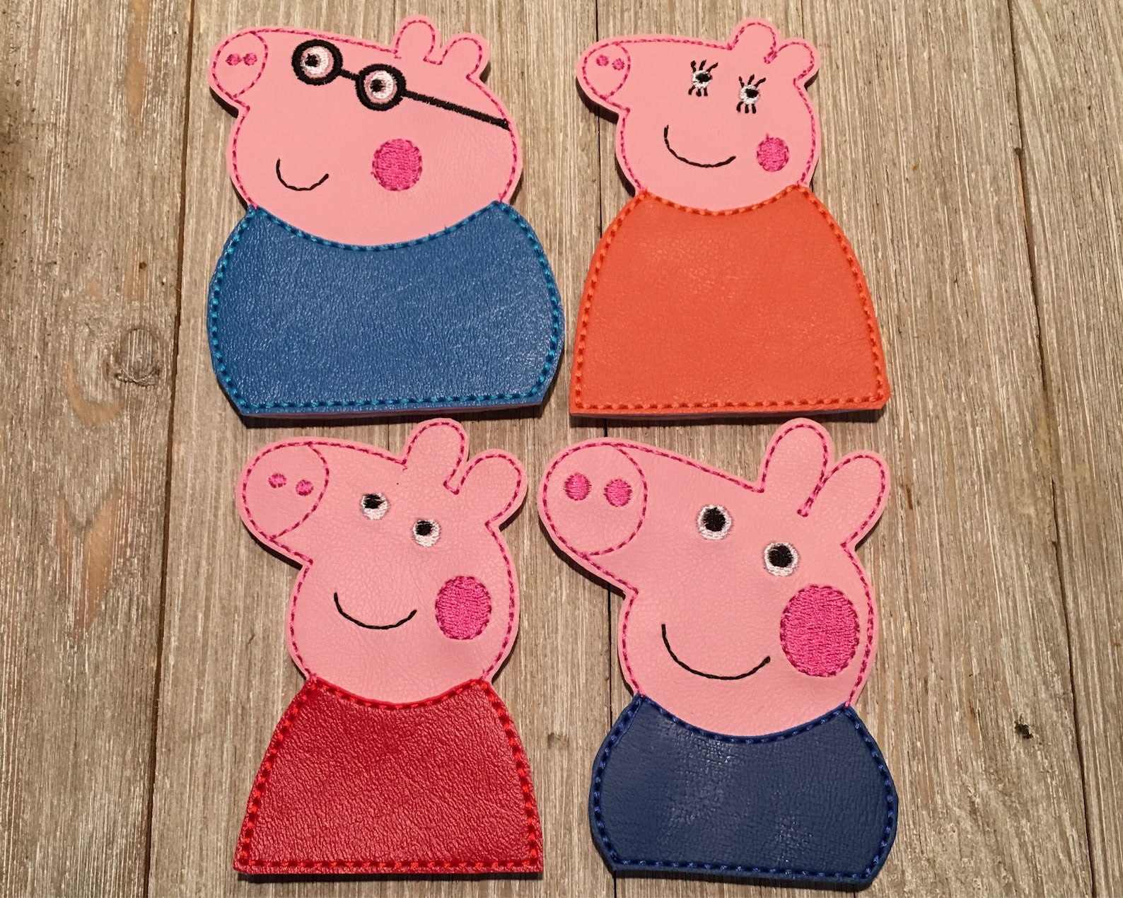 Peppa Pig Inspired Finger Puppets | Etsy