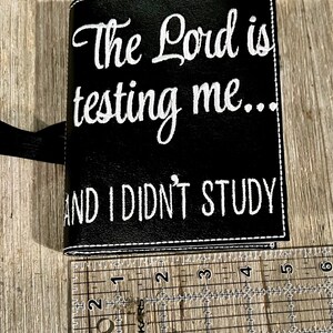 The Lord is Testing Me Notebook Cover, Funny Gifts, Humorous Notebook ...
