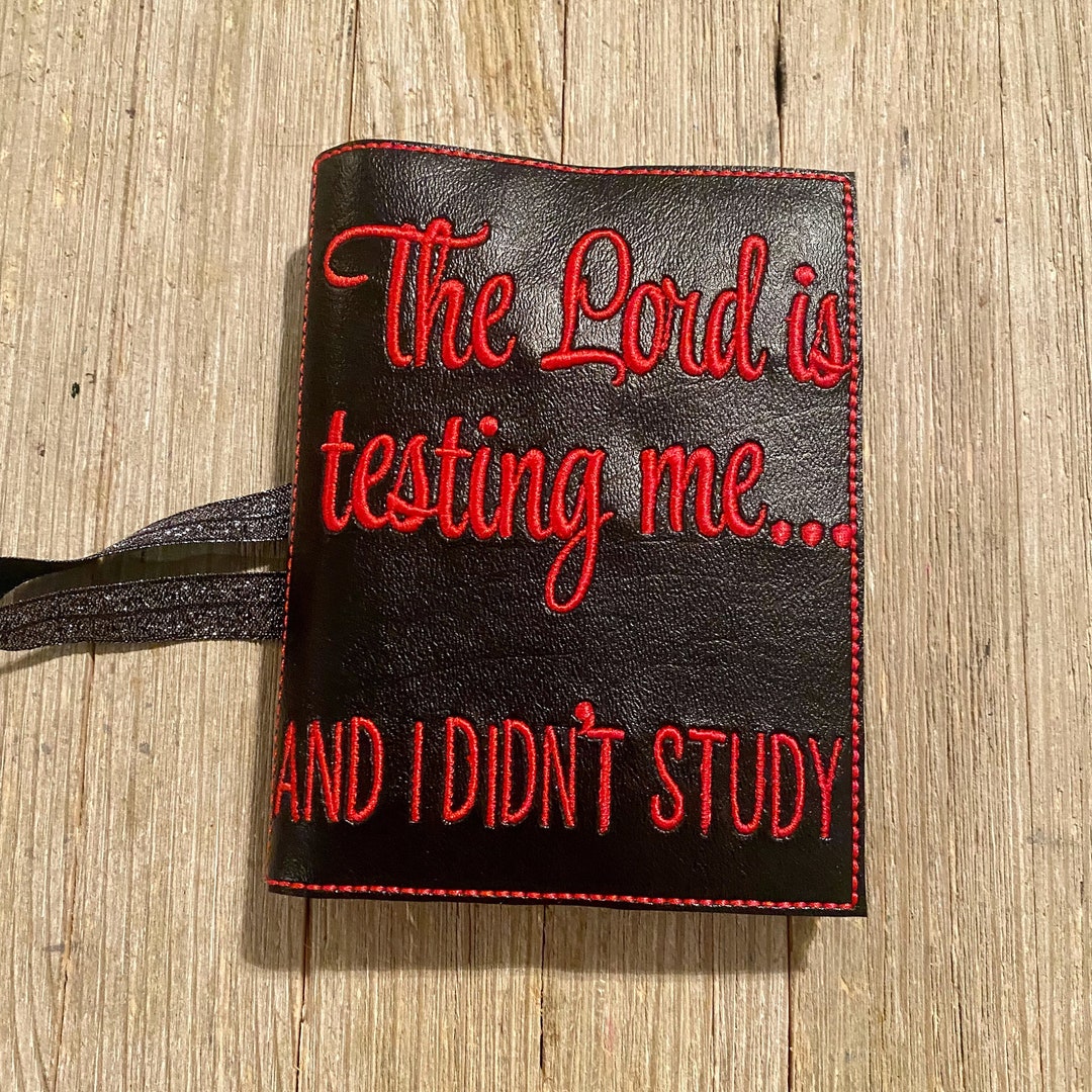 The Lord is Testing Me Notebook Cover, Funny Gifts, Humorous Notebook ...