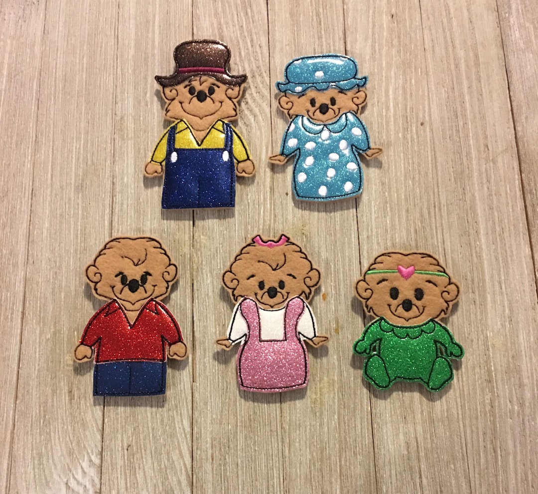 Berenstain Bears Inspired Sparkly Finger Puppets / Quiet Time Activity ...