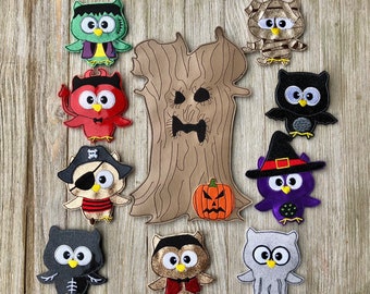 Halloween Owl Finger Puppets Quiet Time Play Teacher Gift | Etsy