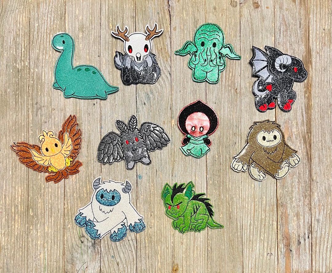 Sparkly Mythological Creatures Finger Puppets: Embroidered Glitter ...