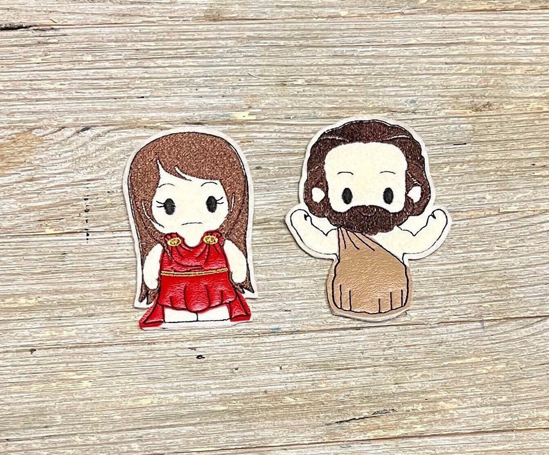 Samson and Delilah Finger Puppets. Bible Story Finger Puppets - Etsy