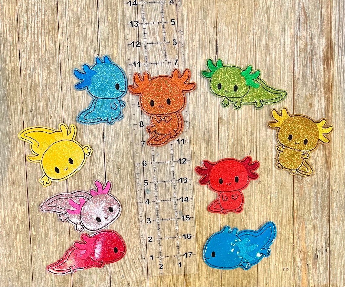 Axolotl Finger Puppet Set, Sparkly Axolotl Friends - Etsy