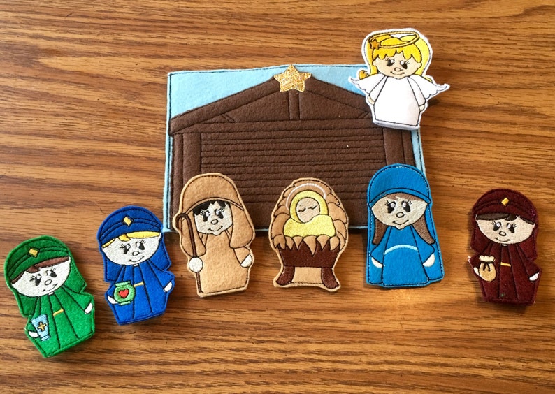 Nativity Felt Finger Puppet Set | Etsy