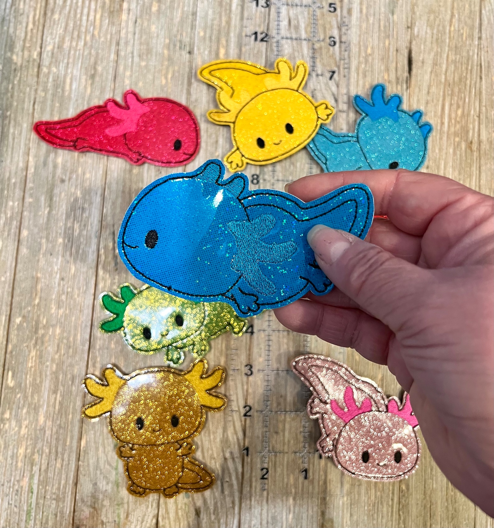 Axolotl Finger Puppet Set, Sparkly Axolotl Friends - Etsy