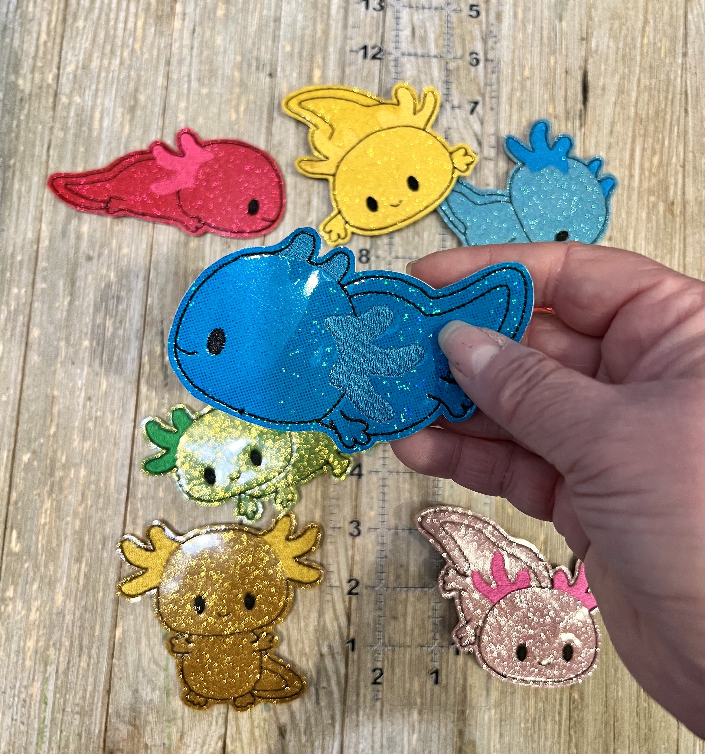 Axolotl Finger Puppet Set, Sparkly Axolotl Friends - Etsy