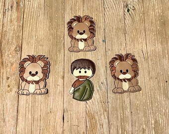 Daniel and the Lions Den Finger Puppets and Bookmark Handout bible ...