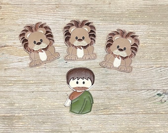 Daniel and the Lions Den Finger Puppets and Bookmark Handout bible ...