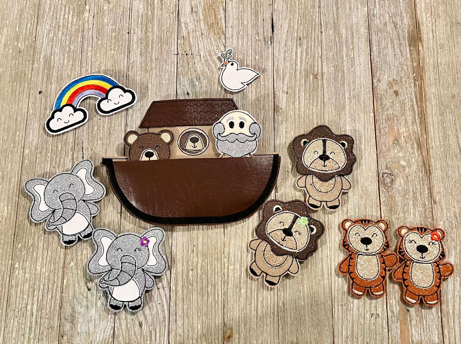 Noahs Ark and Animals Finger Puppets. Bible Story Finger - Etsy