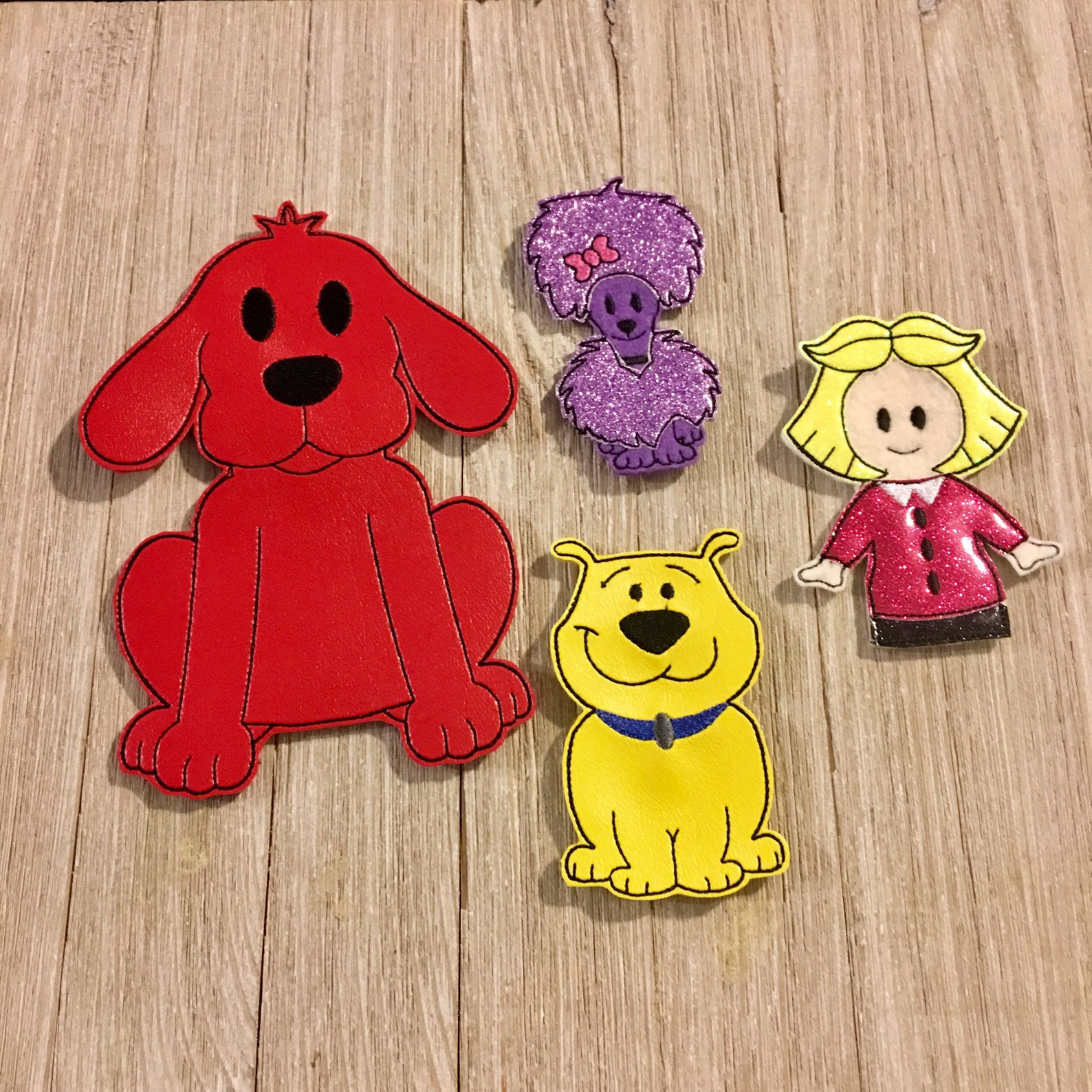 Clifford and Gang Inspired Finger Puppets - Etsy