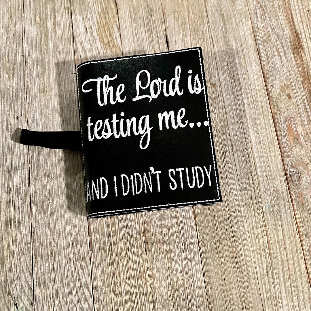 The Lord is Testing Me Notebook Cover, Funny Gifts, Humorous Notebook ...